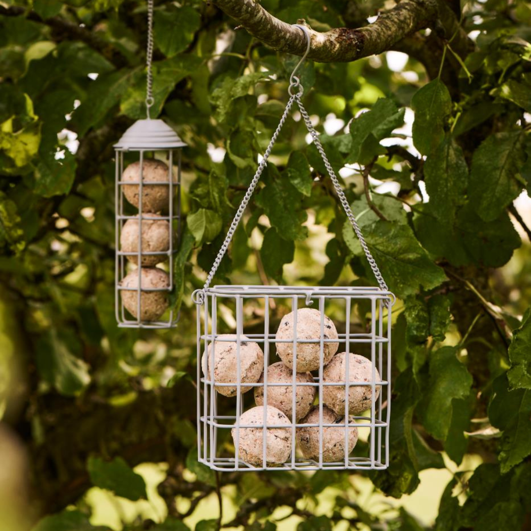 Foderautomat til fugle i metal | Flere modeller | Køb fra 89,95 kr ...