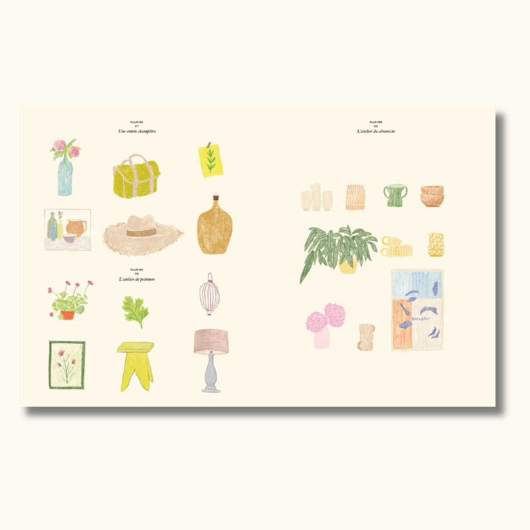 Malebog med klistermærker – botaniske motiver | Køb hos PLINT – plint.dk